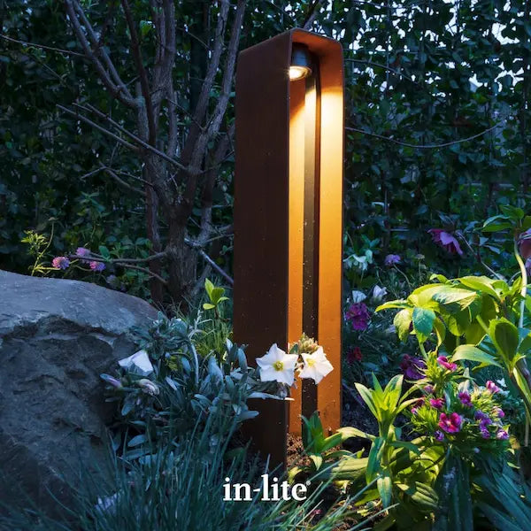 In-lite ACE HIGH CORTEN 12v LED Low Voltage Outdoor Post Lights (IP55)